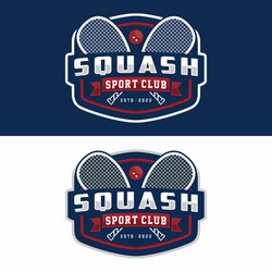 Squash sport logo design Royalty Free Vector Image