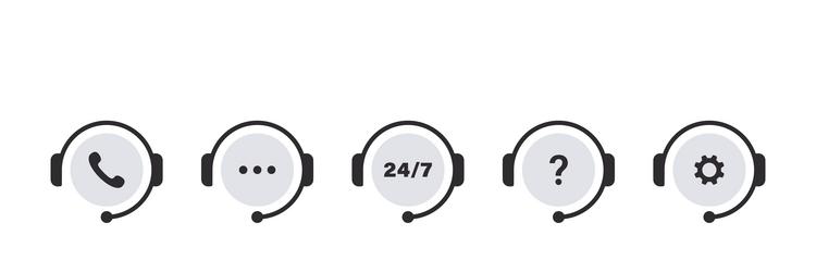 Technical support icons customer support help Vector Image