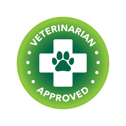 Vet approved round icon badge logo Royalty Free Vector Image