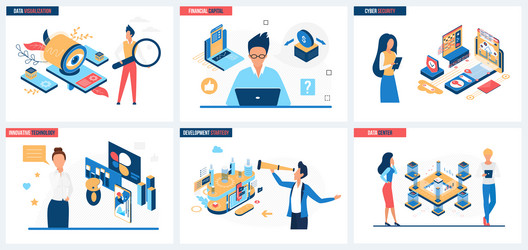 Graphic cartoon character future strategy Vector Image