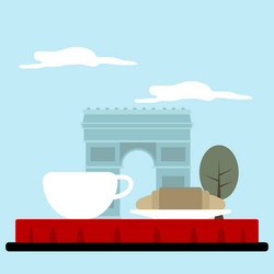 Colored french landscape Royalty Free Vector Image
