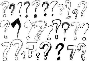 Man with question mark concept outline seamless Vector Image