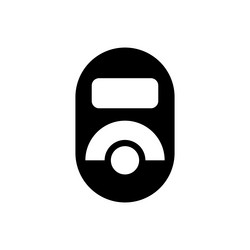 Aluminum can silhouette icon with lid open Vector Image