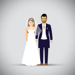 Elegant wedding couple Royalty Free Vector Image