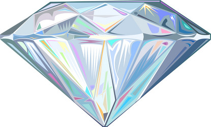 Sparkling Diamond Gemstone Royalty Free Vector Image
