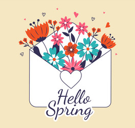 Welcome spring concept Royalty Free Vector Image