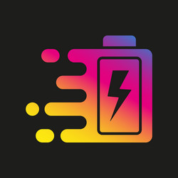 Flash thunderbolt template icon Royalty Free Vector Image