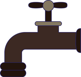 Water tap cartoon isolated Royalty Free Vector Image