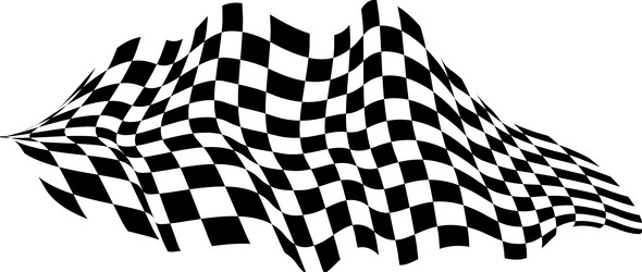 Checkered flag signaling on the race track Vector Image