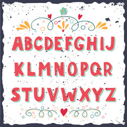 Cartoon comic graffiti font hand lettering sketch Vector Image