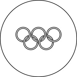 Olympic Rings Logo Black Background