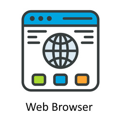 Browser filled outline icon design illust Vector Image