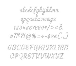 Fonts Alphabet Cursive Bold