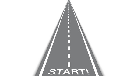 Straight path asphalt way road street pathway Vector Image