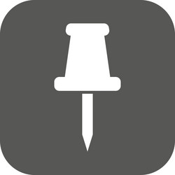 Push pin icon memo and note attachment Royalty Free Vector