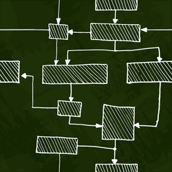 Hand draw flowchart seamless background Royalty Free Vector