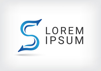 Letter s logo curve style design template Vector Image