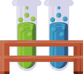 Chemical laboratory test tube on white background Vector Image