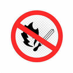 Do not make camp fire sign icon Royalty Free Vector Image