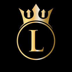 Letter l crown logo Royalty Free Vector Image - VectorStock