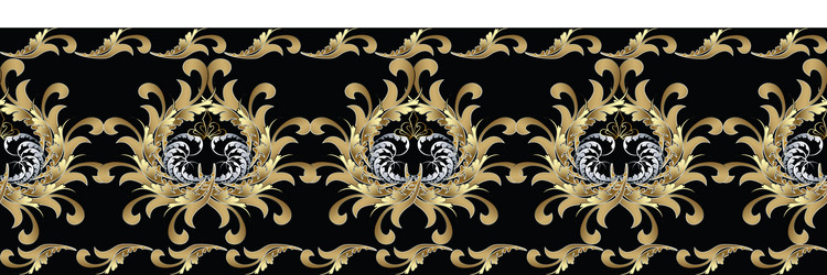 Seamless border with leopard skin Royalty Free Vector Image