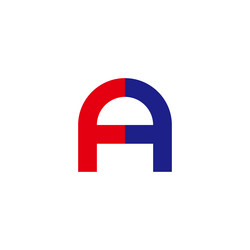 Letter fa triangle geometric symbol simple logo Vector Image