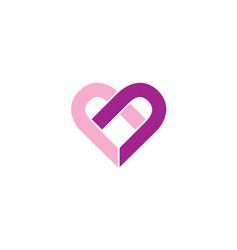 Heart dating logo icon Royalty Free Vector Image