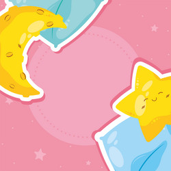 Star sleeping in poster Royalty Free Vector Image