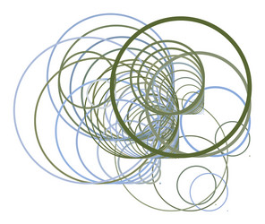 Abstract conceptual circles bubbles sphere Vector Image