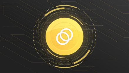 Celo coin banner coin cryptocurrency concept Vector Image