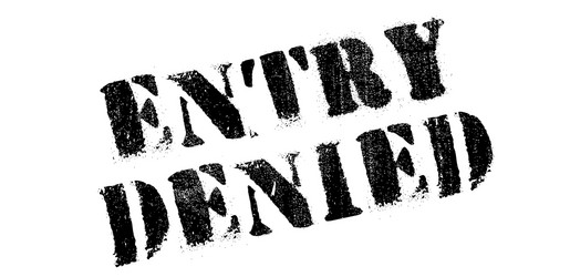 Entry denied rubber stamp Royalty Free Vector Image