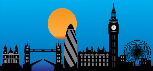 London skyline england city Royalty Free Vector Image