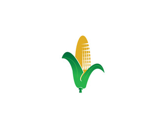 Maize corn flat icon colorful logo Royalty Free Vector Image