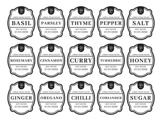 Curry Label Vector Images (over 250)