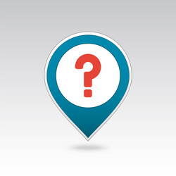 Question mark pin map icon pointer markers Vector Image