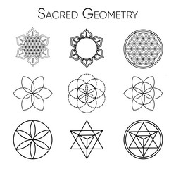 Sacred geometry symbols Royalty Free Vector Image