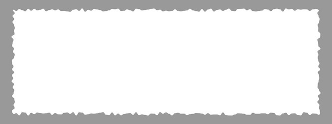 Empty white rectangle shape with torn edges Vector Image