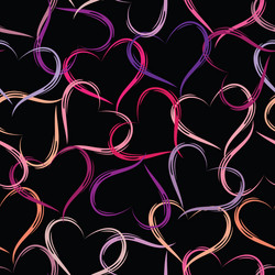 Doodle hearts seamless pattern Royalty Free Vector Image