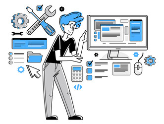 Computer Technician Clip Art