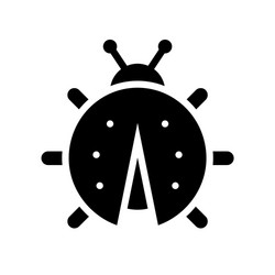 Coccinellidae ladybug beetles silhouette Vector Image