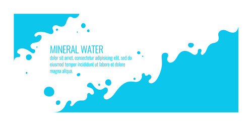 Water splash theme image 4 Royalty Free Vector Image