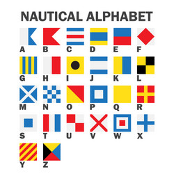 Semaphore flag signals alphabet and numbers Vector Image