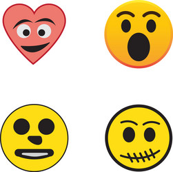 Emoticon template face Royalty Free Vector Image