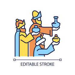 Epiphany linear icon Royalty Free Vector Image