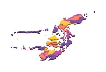 Philippines political map of administrative Vector Image