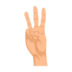 Hand gestures of human palm Royalty Free Vector Image
