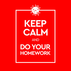 Keep calm and stay home virus novel coronavirus Vector Image