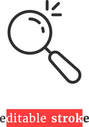 Magnifying glass outline icon Royalty Free Vector Image