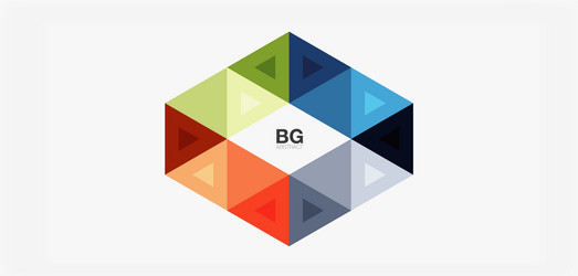 Mosaic Triangle Pattern Abstract Background Vector Image