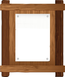 Wooden frame Royalty Free Vector Image - VectorStock